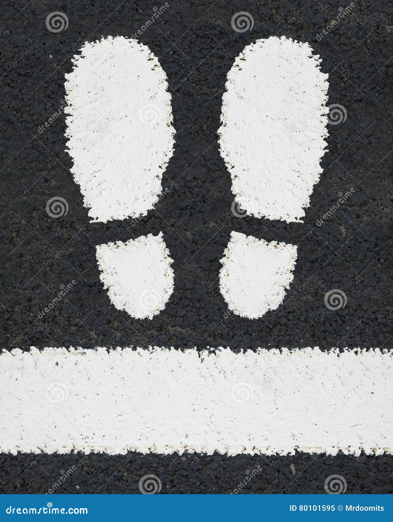 Road Markings Feet stock image. Image of mark, pained - 80101595