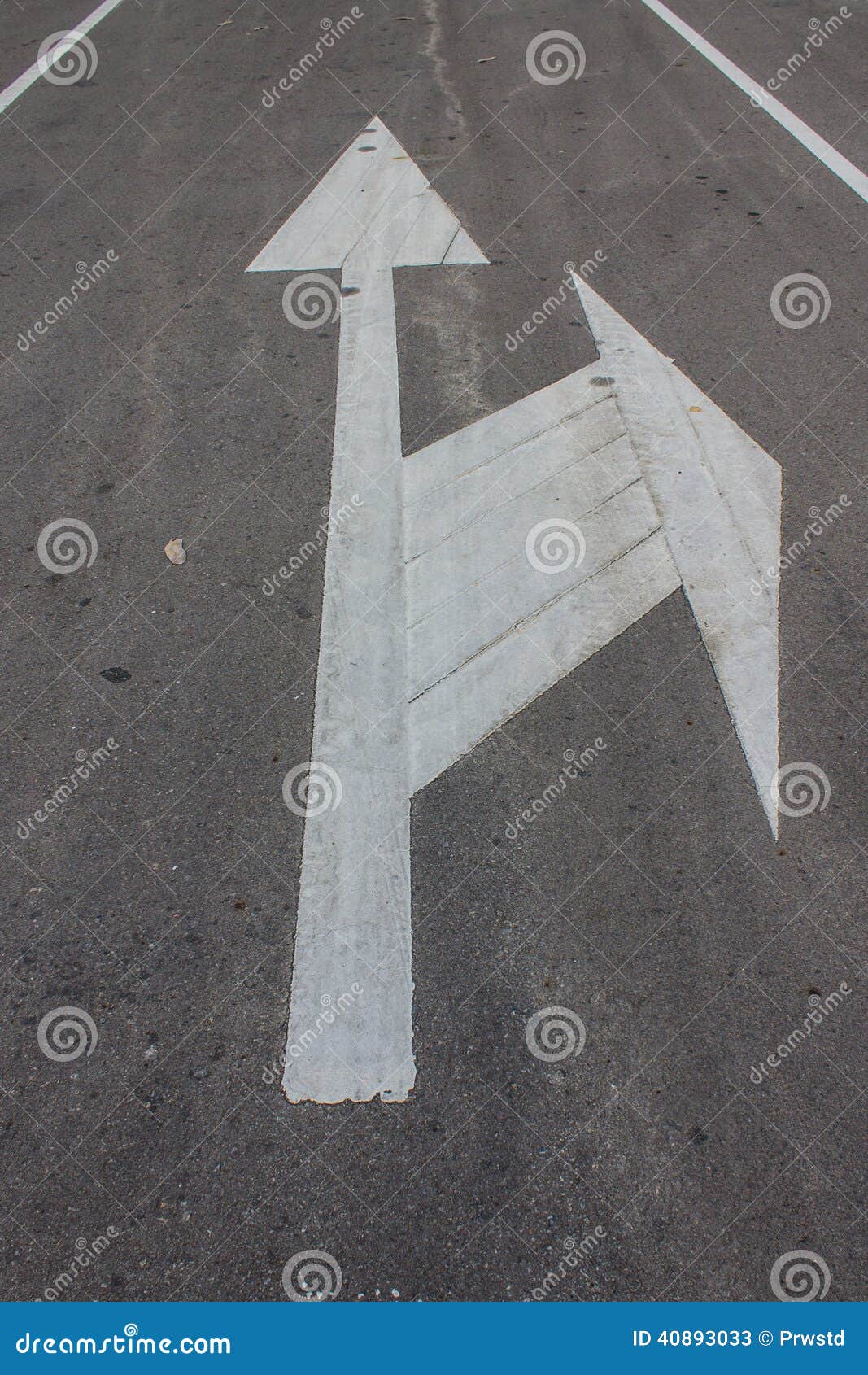 Road Markings with Footpath Stock Image - Image of markings, direction ...