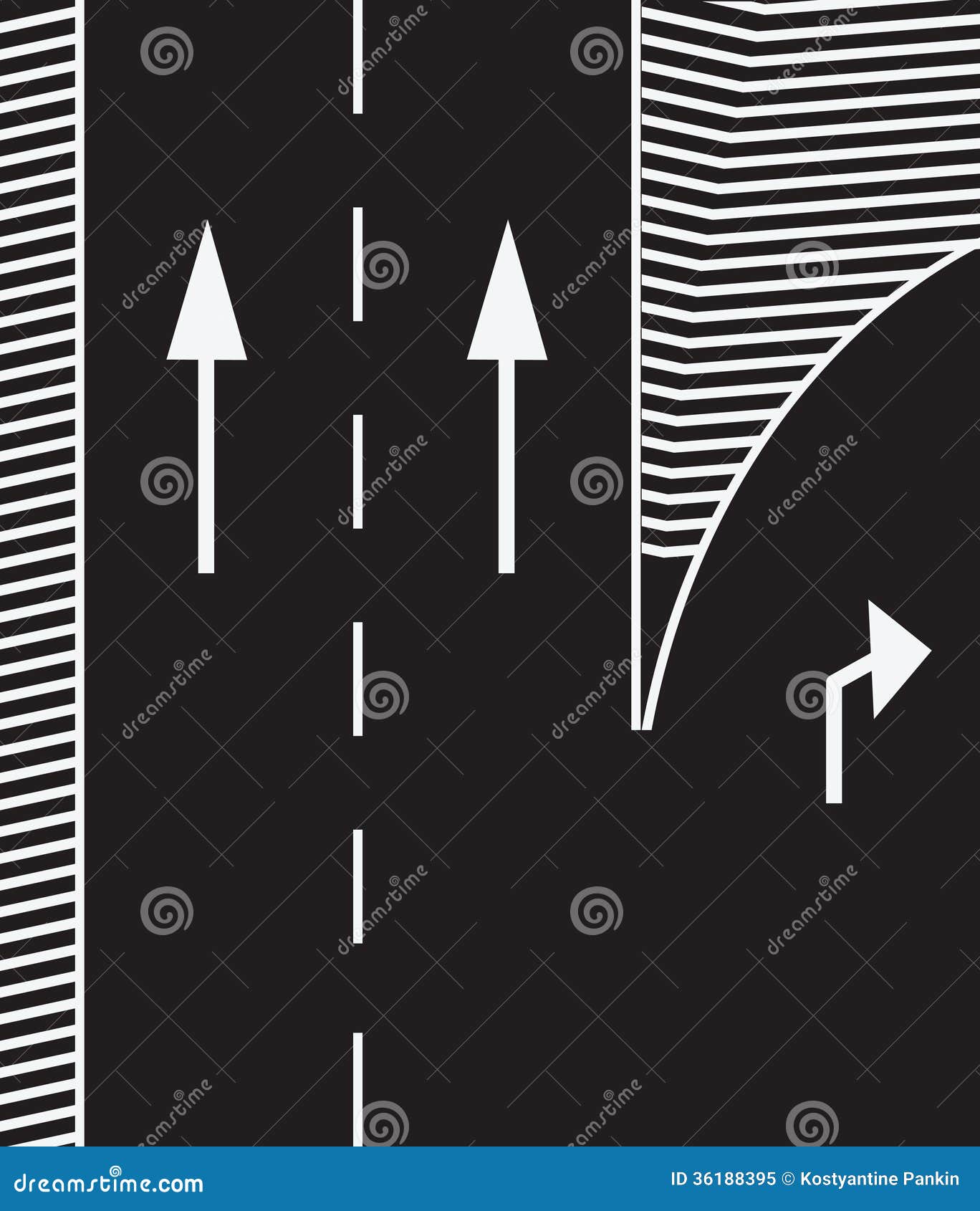 Road markings stock vector. Illustration of instruction - 36188395