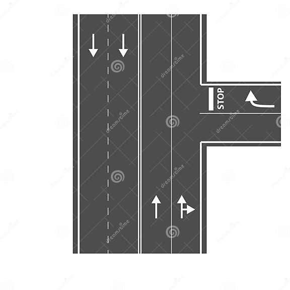 Road Markings. Vector Illustration for Thematic Design Stock Vector ...