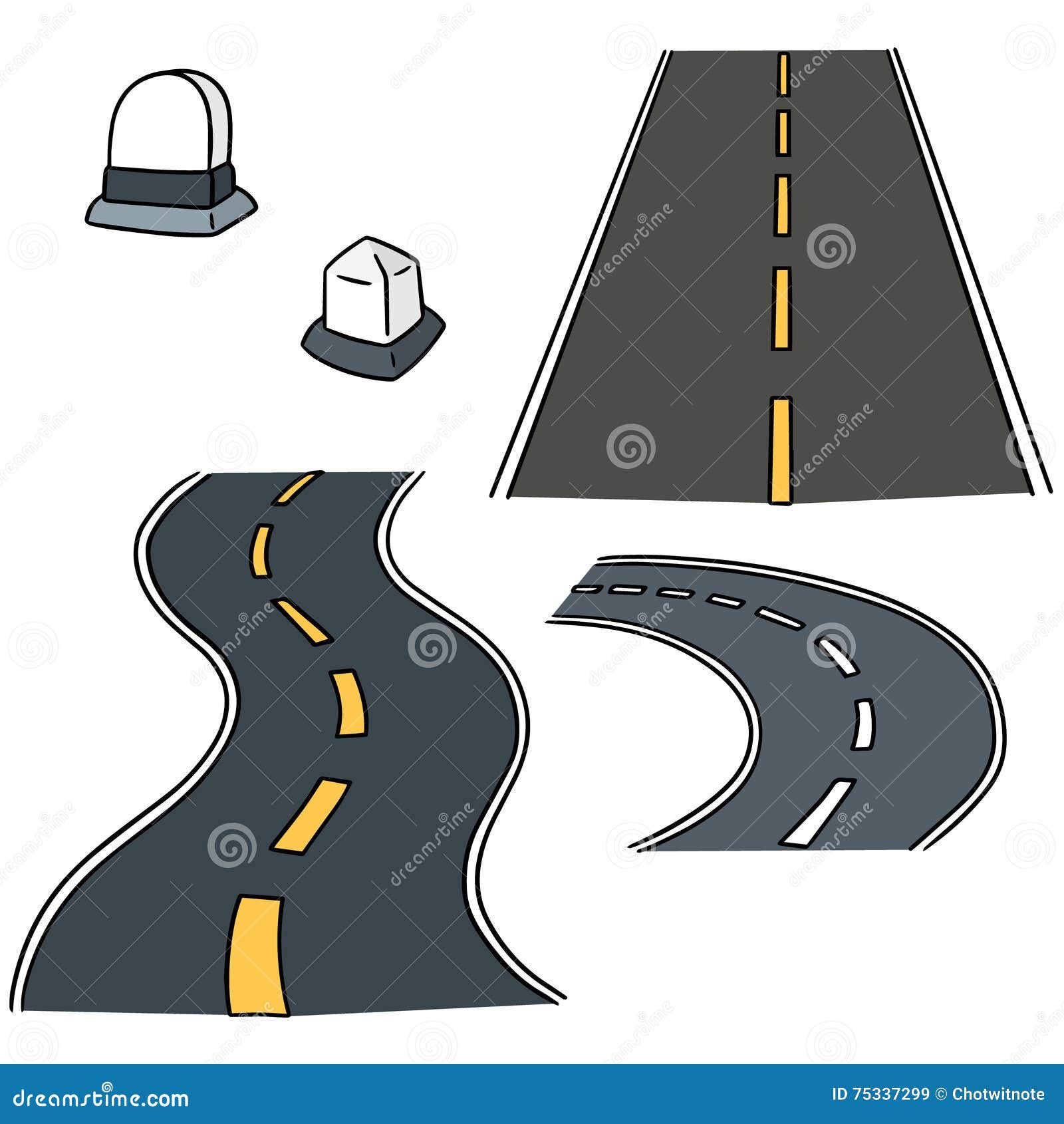 Road and milestone stock vector. Illustration of simple - 75337299