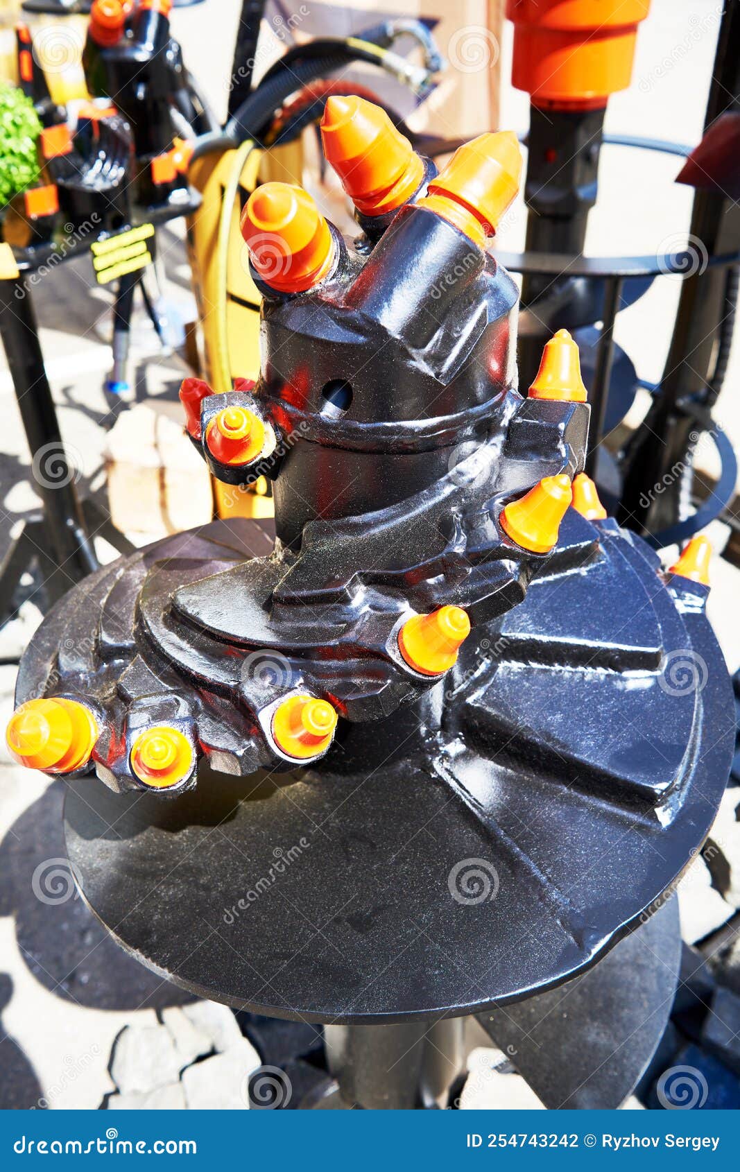 Road milling boring cutter stock photo. Image of cutter - 254743242