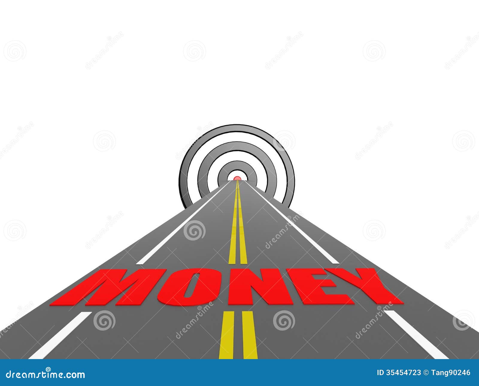 Road money stock illustration. Illustration of earn, business - 35454723