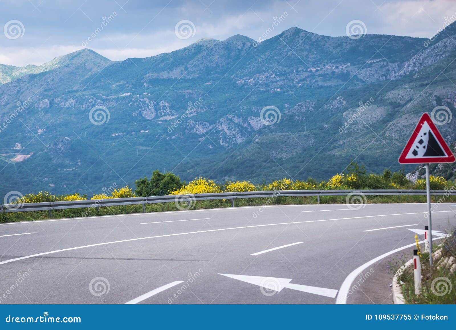 Road in Montenegro stock image. Image of montenegrin - 109537755