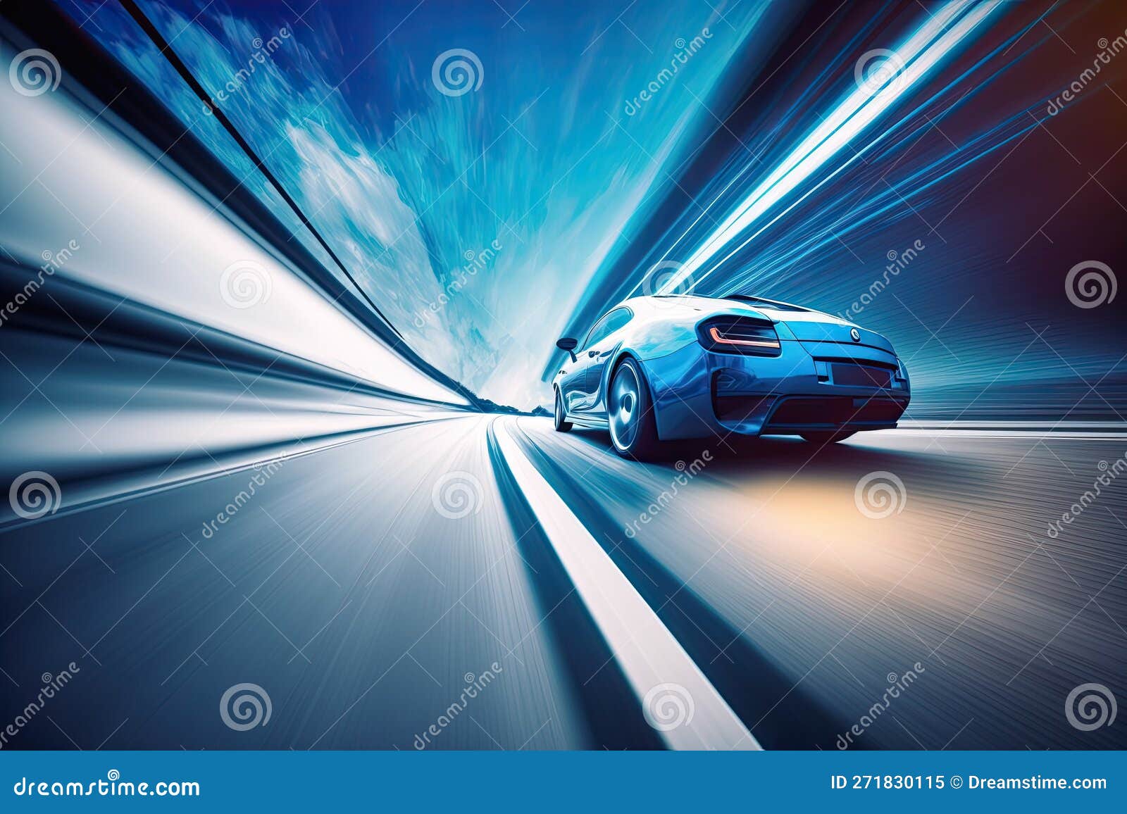 Road Motion Blur when Driving at High Speeds Stock Illustration ...