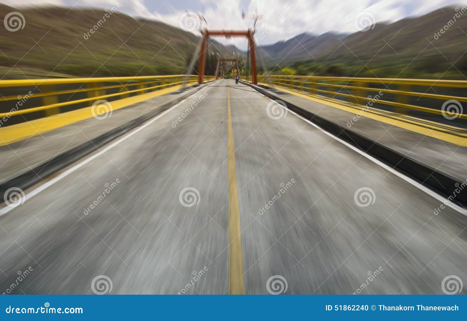Road with Motion Blur in the Nature Stock Photo - Image of forward ...