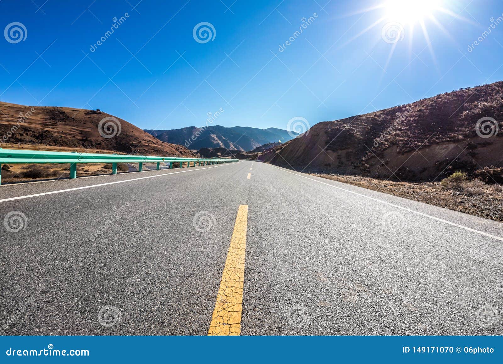 Road through Mountain in China Stock Photo - Image of remote, highway ...