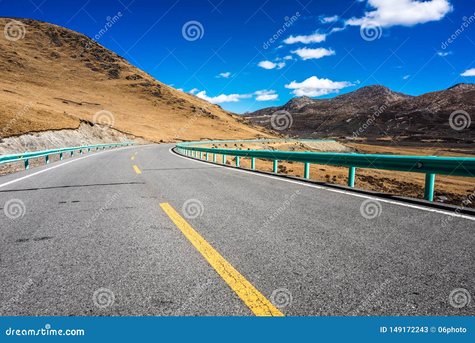 Road through Mountain in China Stock Image - Image of desolate, summer ...