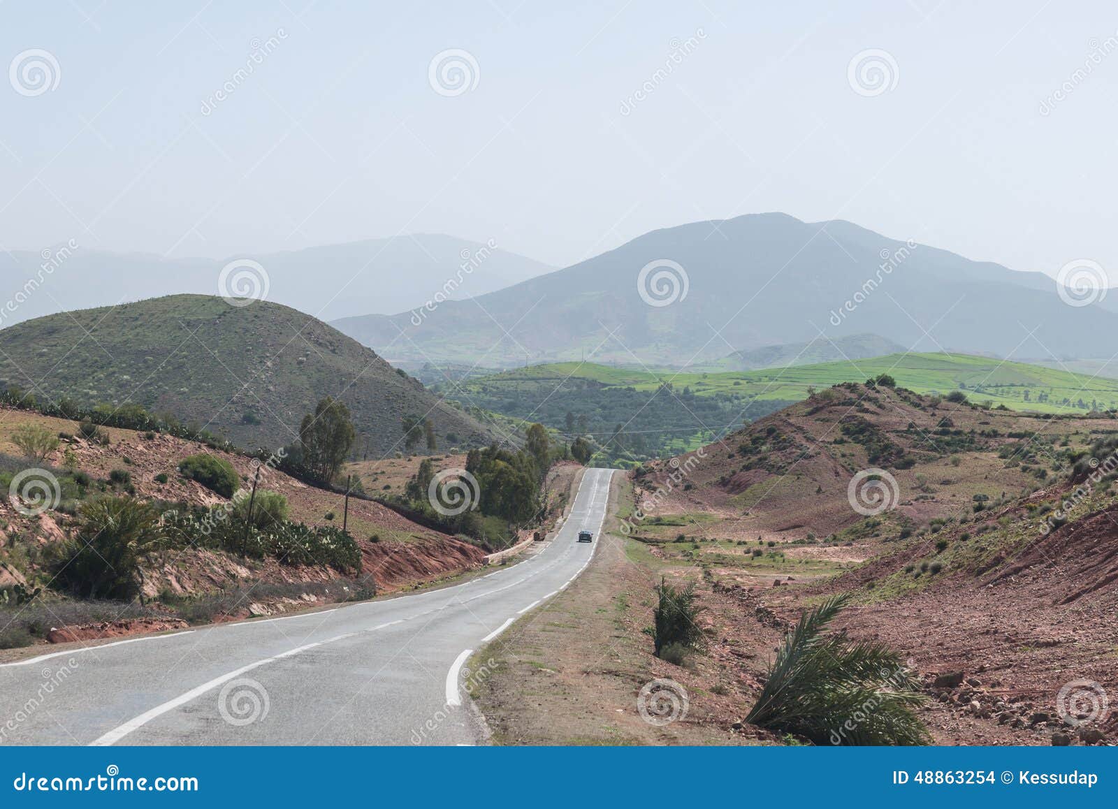 Road among the Mountain from Marrakesh To Quarzazate Stock Photo ...