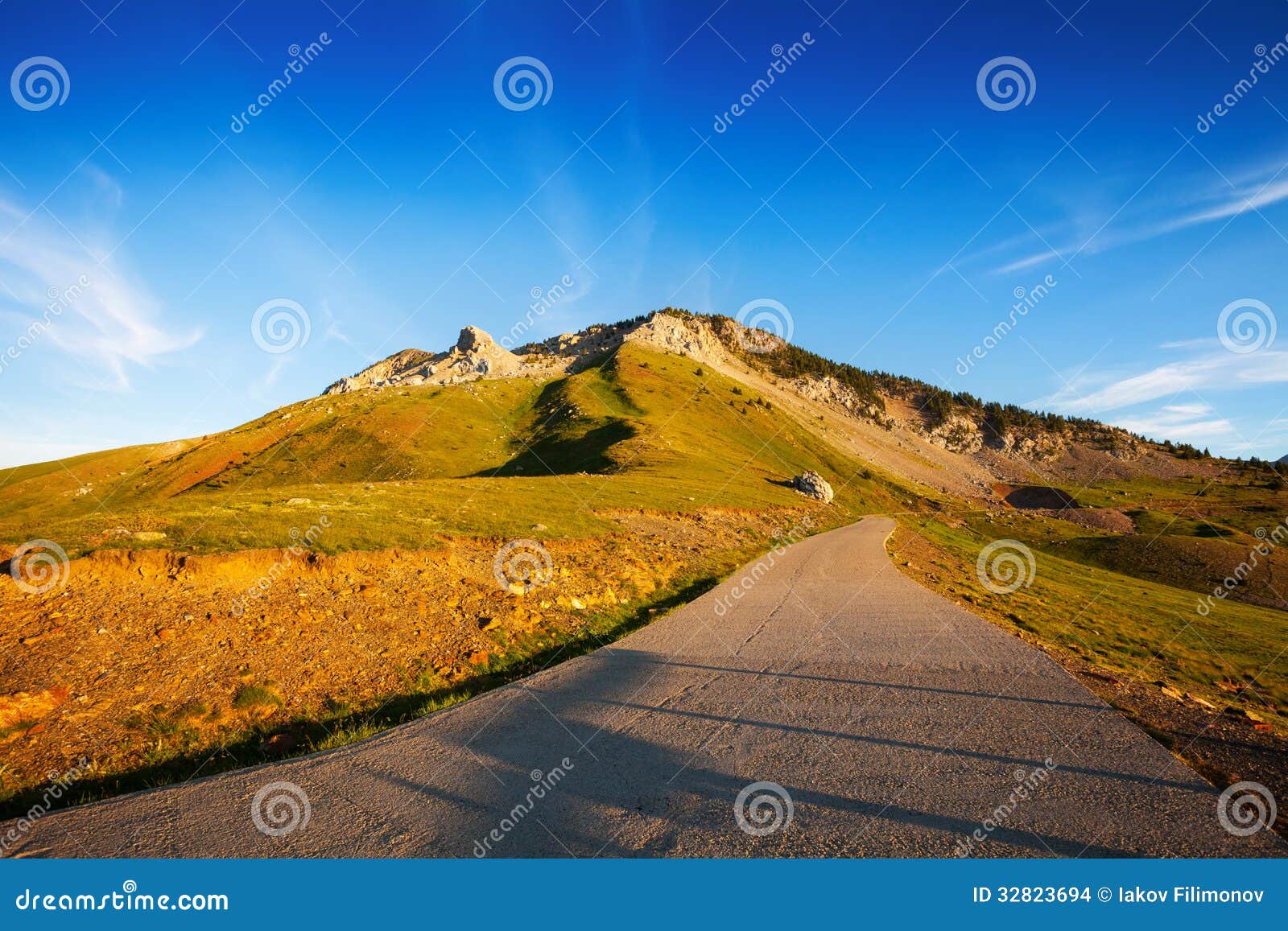 Road through the Mountain Pass Stock Photo - Image of mountain ...