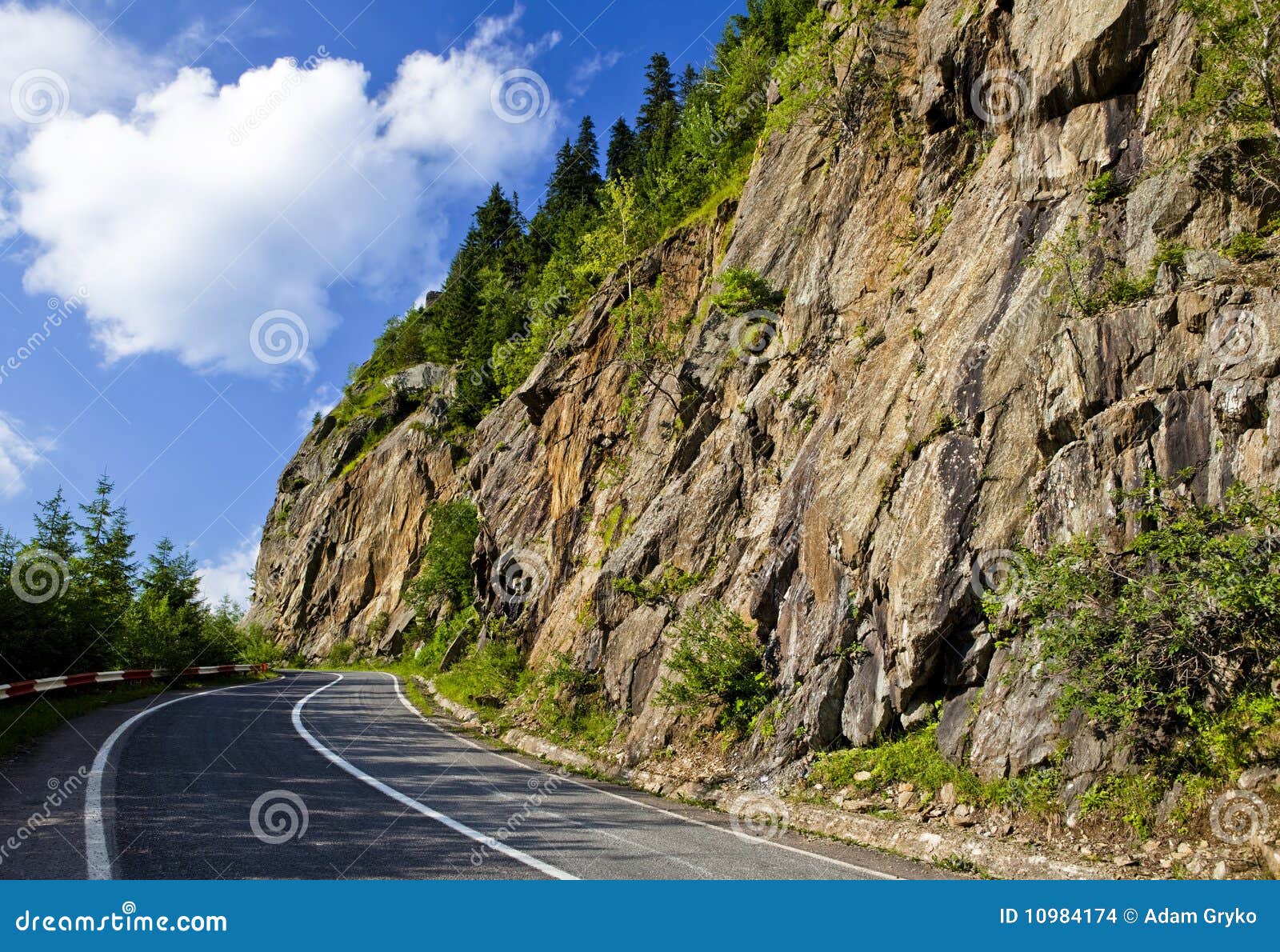 Road in mountains stock photo. Image of mountainside - 10984174