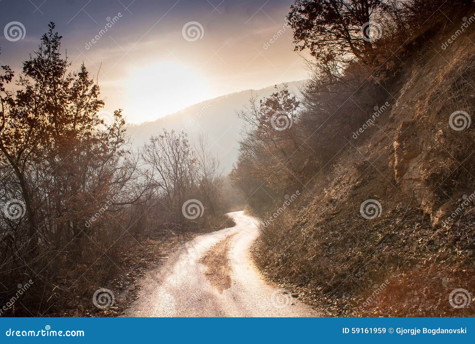 Road in Mountains Going Down Stock Image - Image of mountains, village ...
