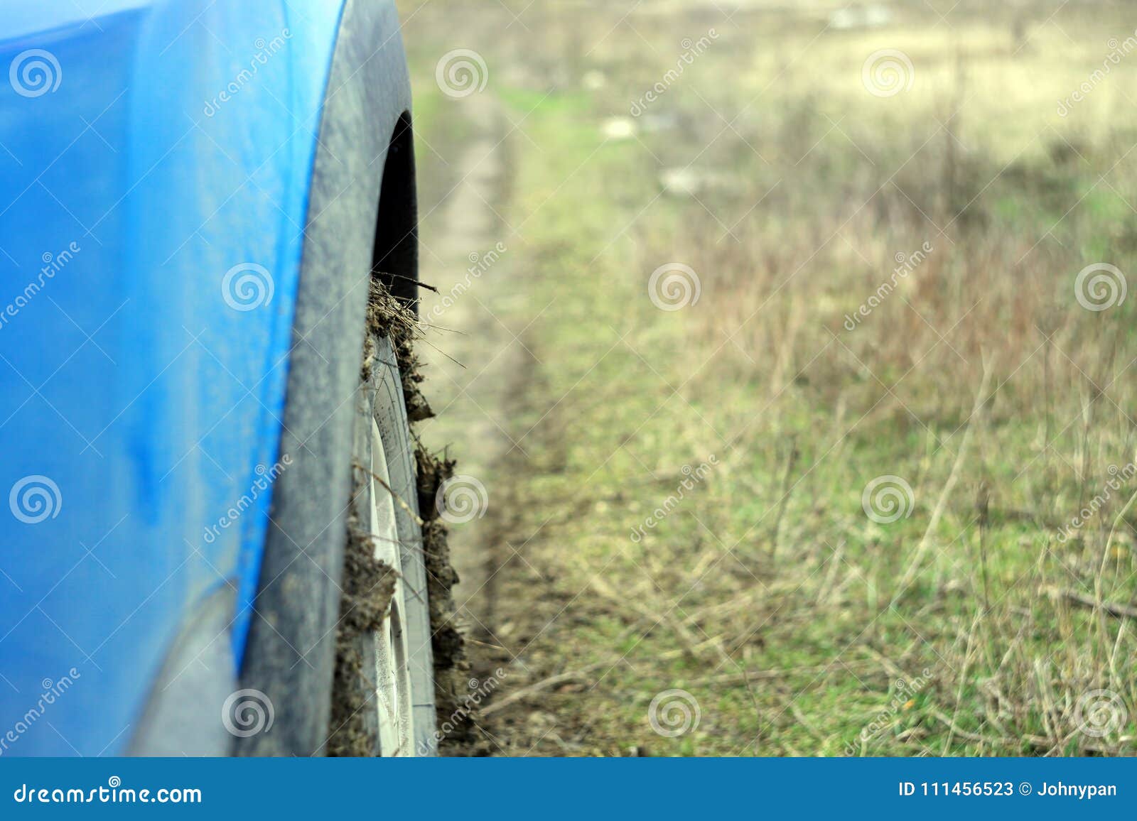 Road with Mud, Side View of Car. Stock Image - Image of countryside ...