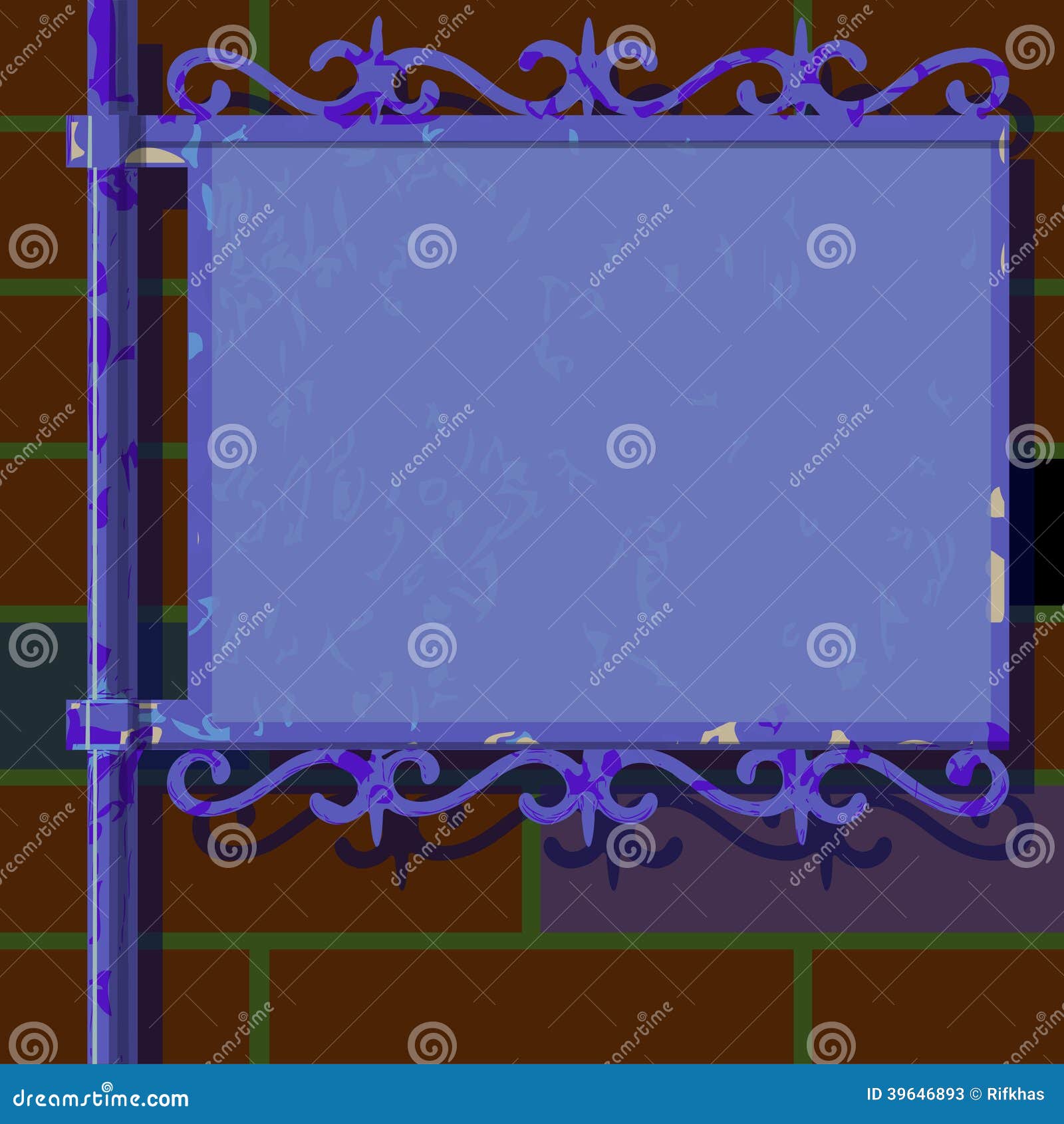 Road name sign. stock vector. Illustration of hoarding - 39646893