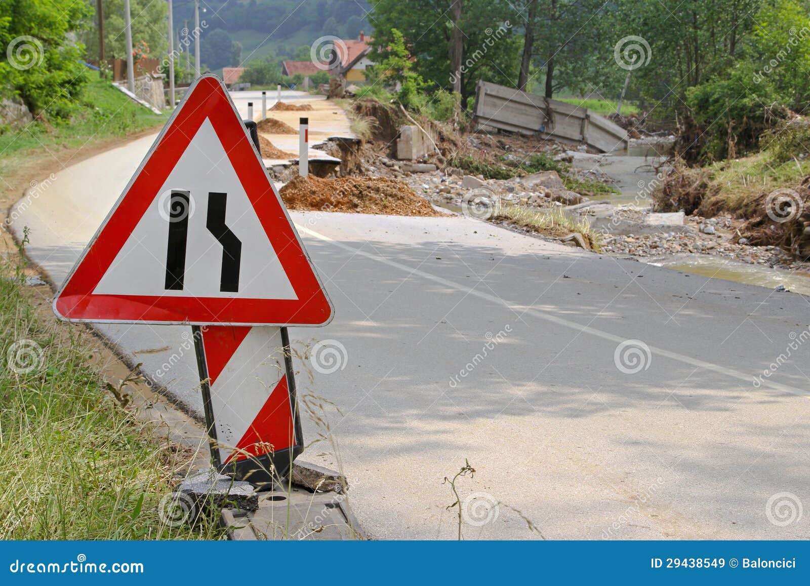 Road narrows stock image. Image of fllow, force, bridge - 29438549