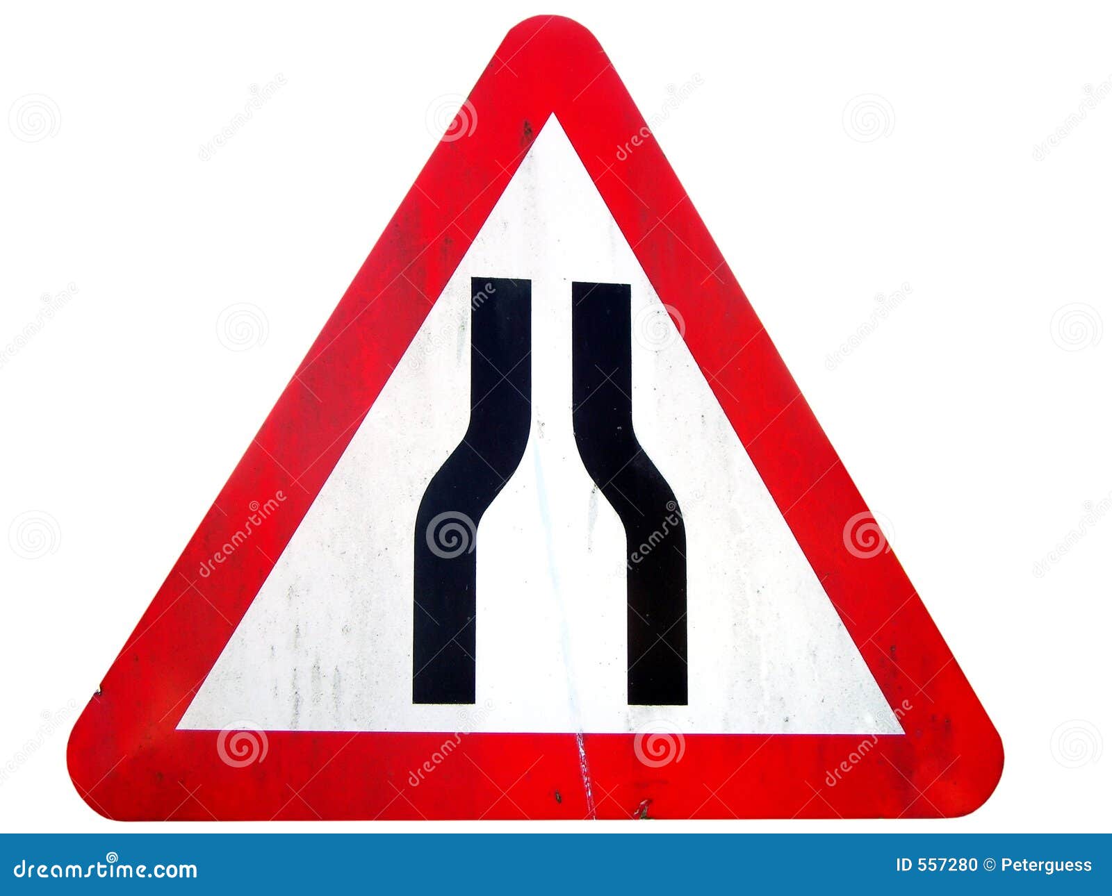 Road Narrows Sign stock photo. Image of graphic, road, black - 557280