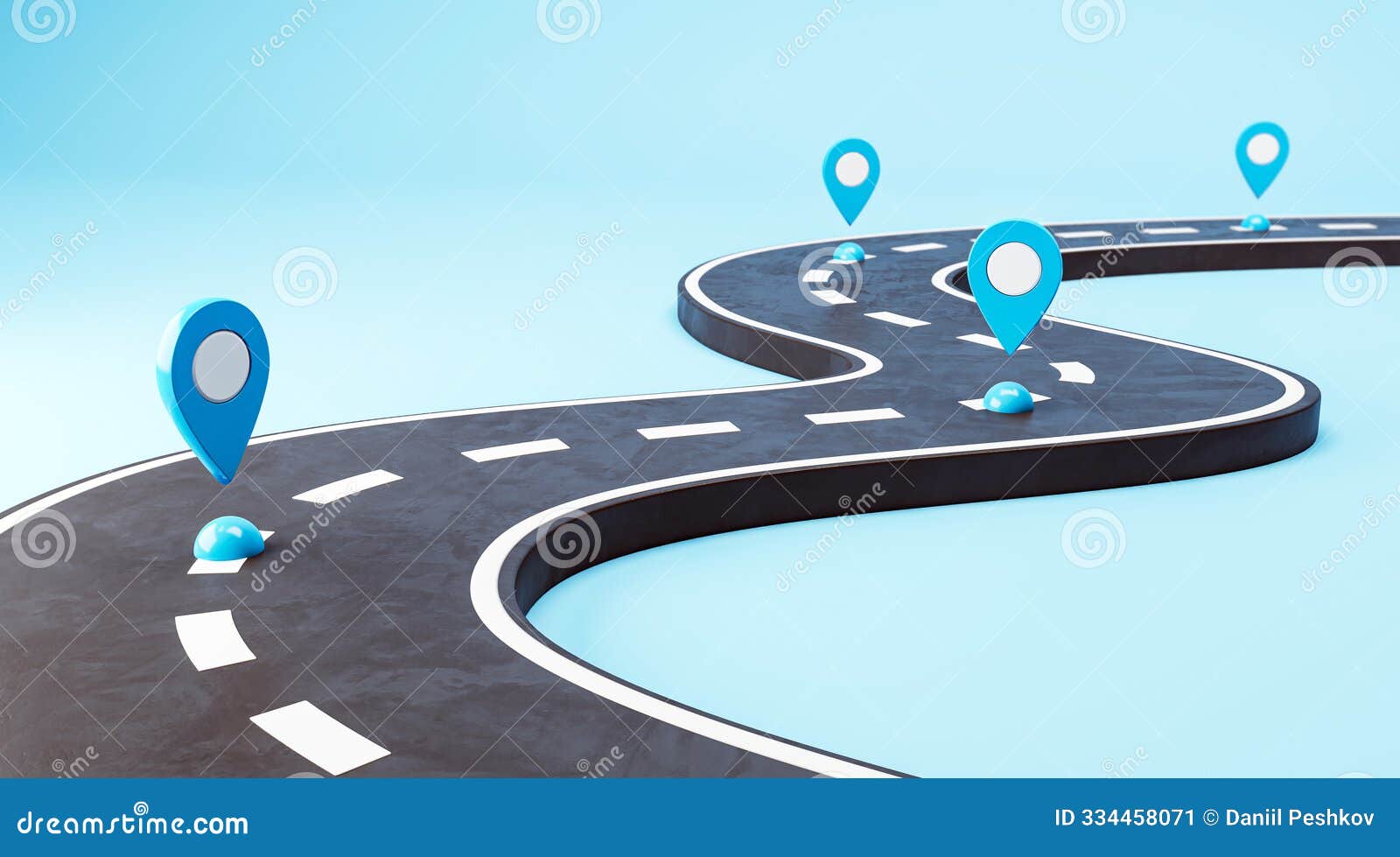 Set Of Navigation Markers, Labels And Flags. Collection For Marking ...