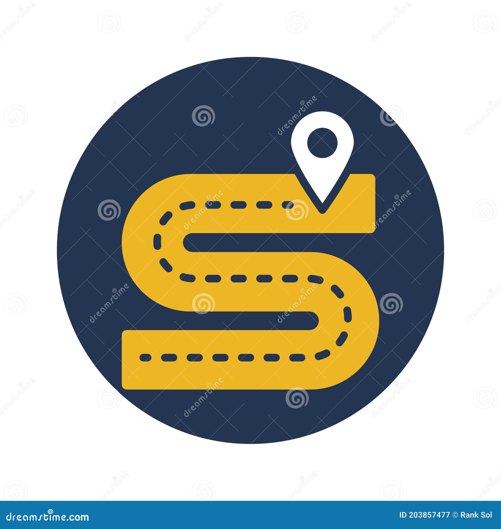 Road Navigation, Road, Navigation, Location Fully Editable Vector Icon ...