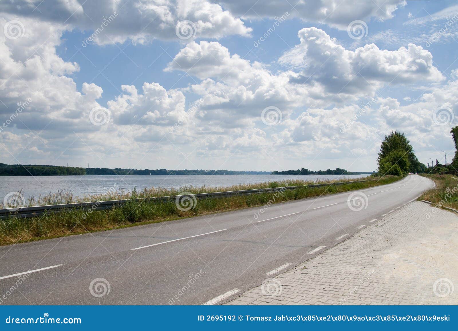Road near big river stock photo. Image of countryside - 2695192