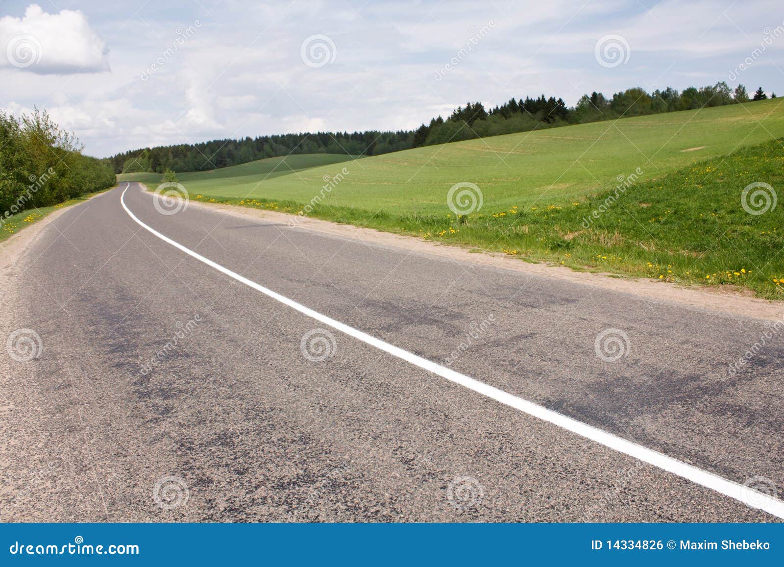 Road near field stock photo. Image of drive, highway - 14334826