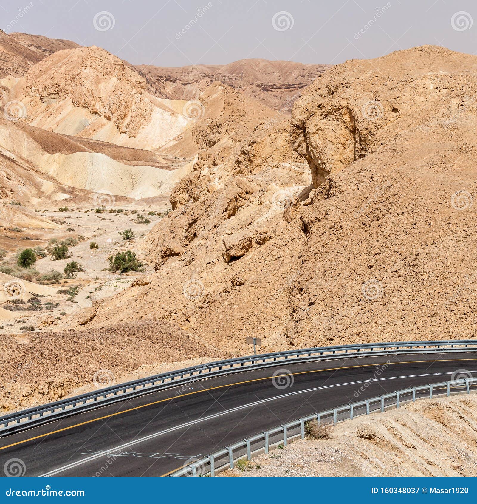 Road through the Negev Desert Stock Image - Image of landscape ...