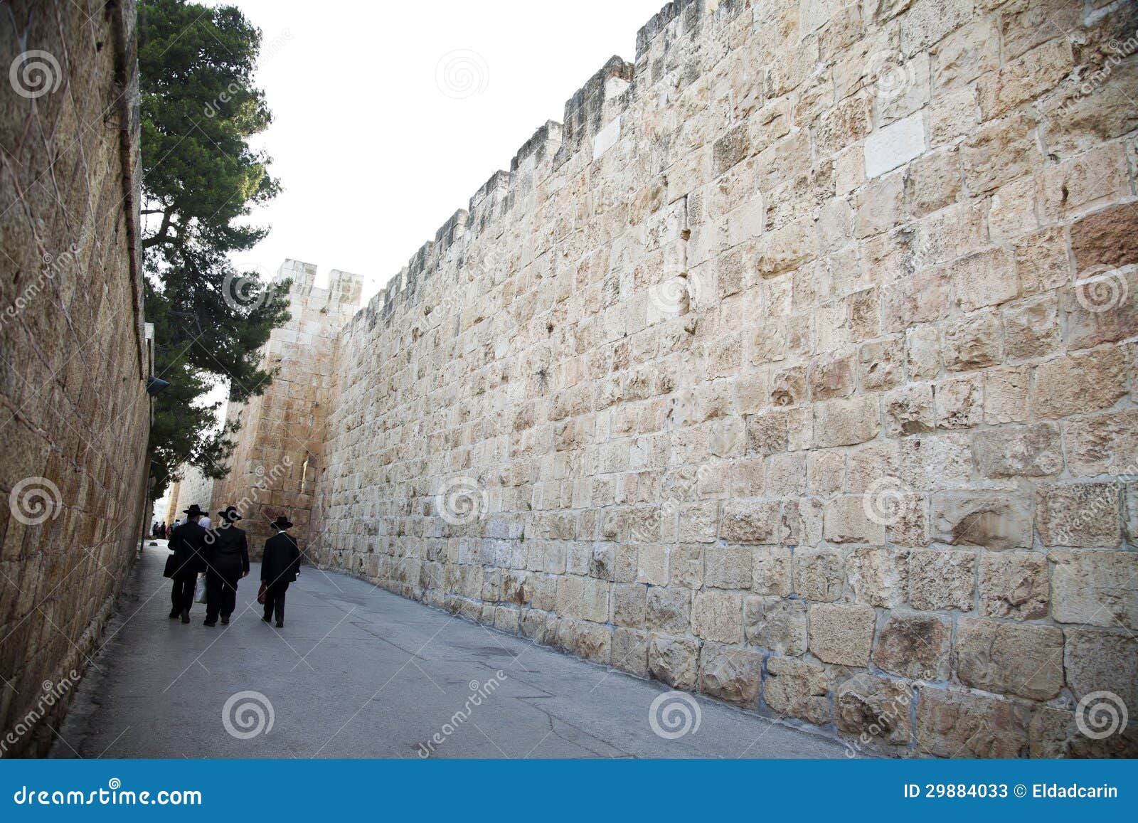 Old Jerusalem City Wall stock image. Image of israel - 29884033