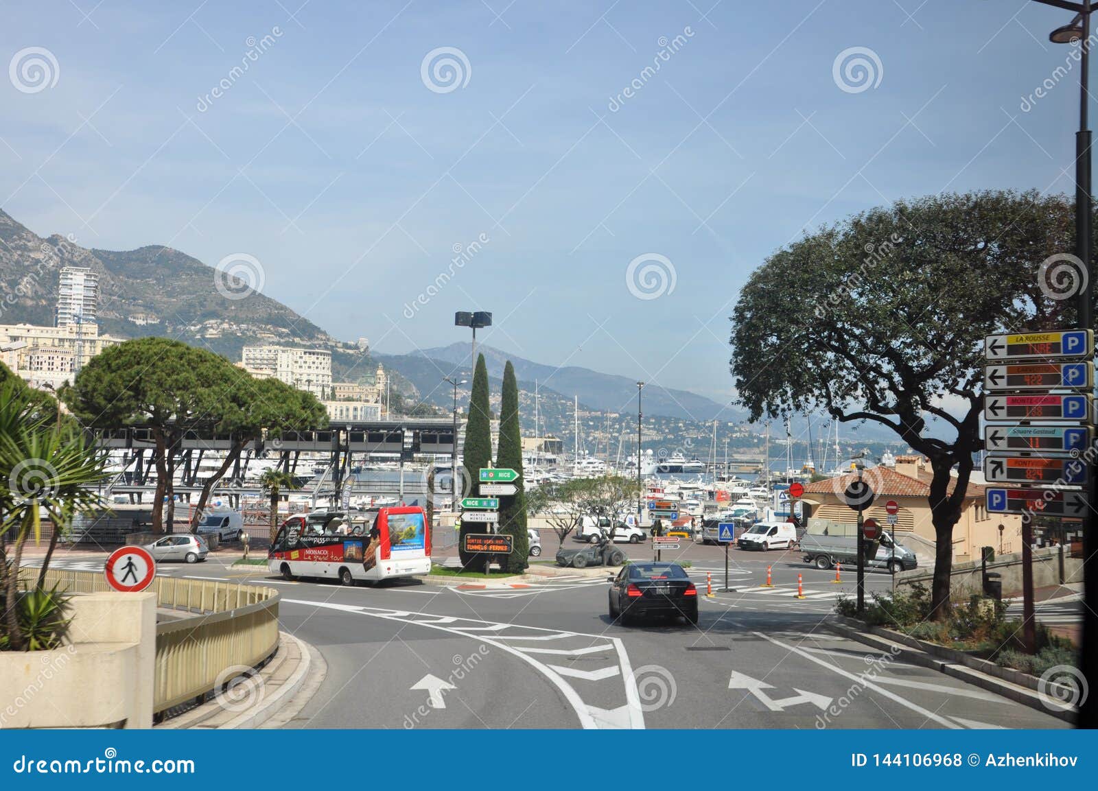 Monaco transport highway editorial stock photo. Image of mountains ...