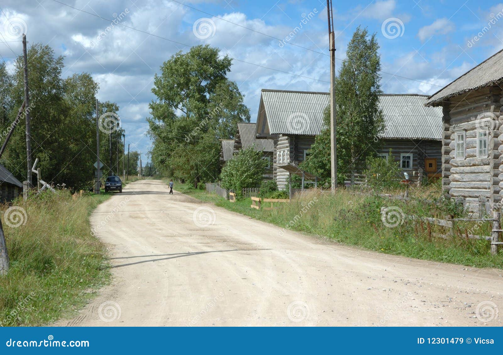 Road in Northern Russian Village Stock Image - Image of farm, grey ...