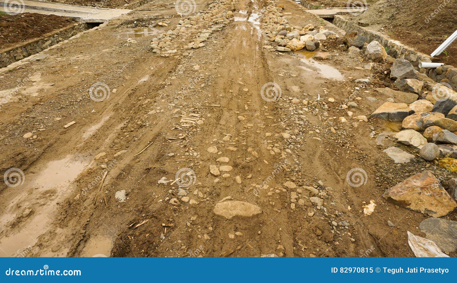 The Road Not Paved yet Photo Taken in Bogor Indonesia Stock Image ...