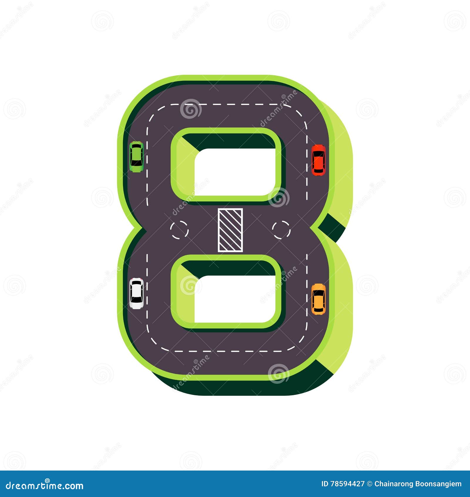 The Road Number stock vector. Illustration of symbol - 78594427