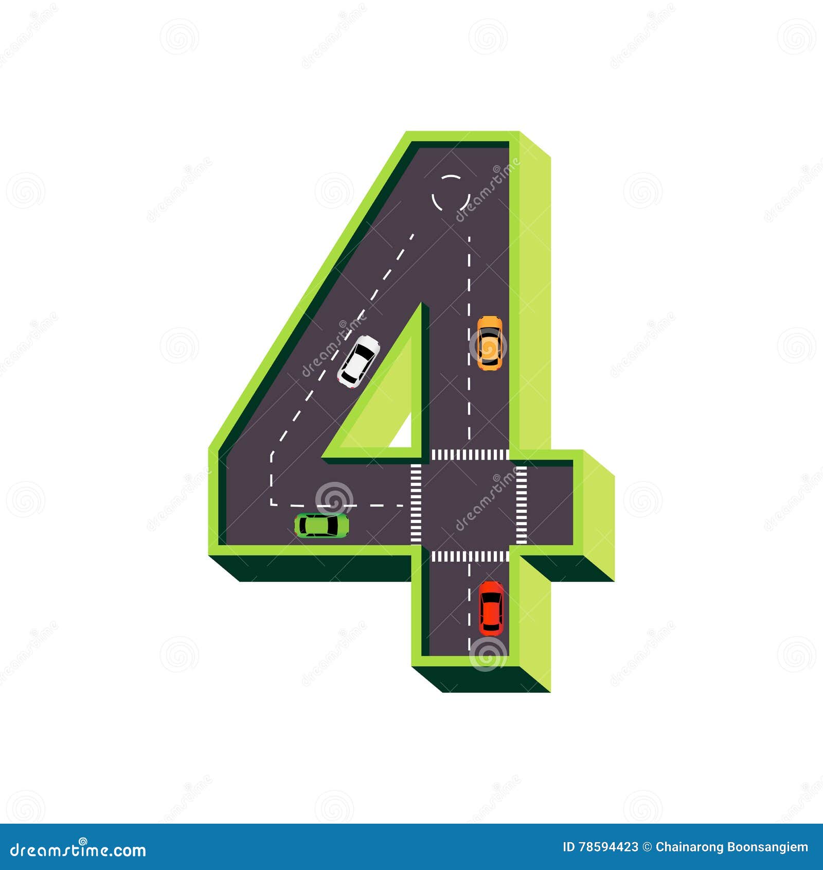 The Road Number stock vector. Illustration of line, abstract - 78594423