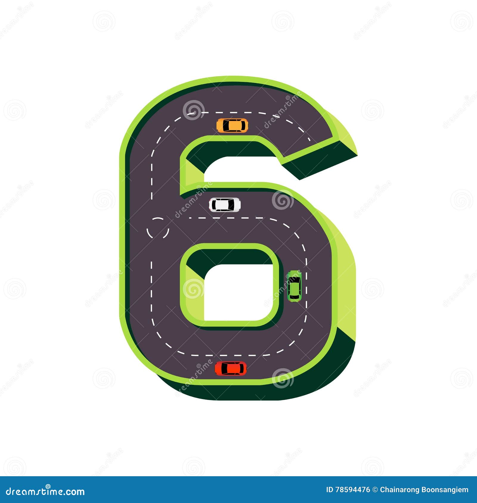 The Road Number stock vector. Illustration of travel - 78594476