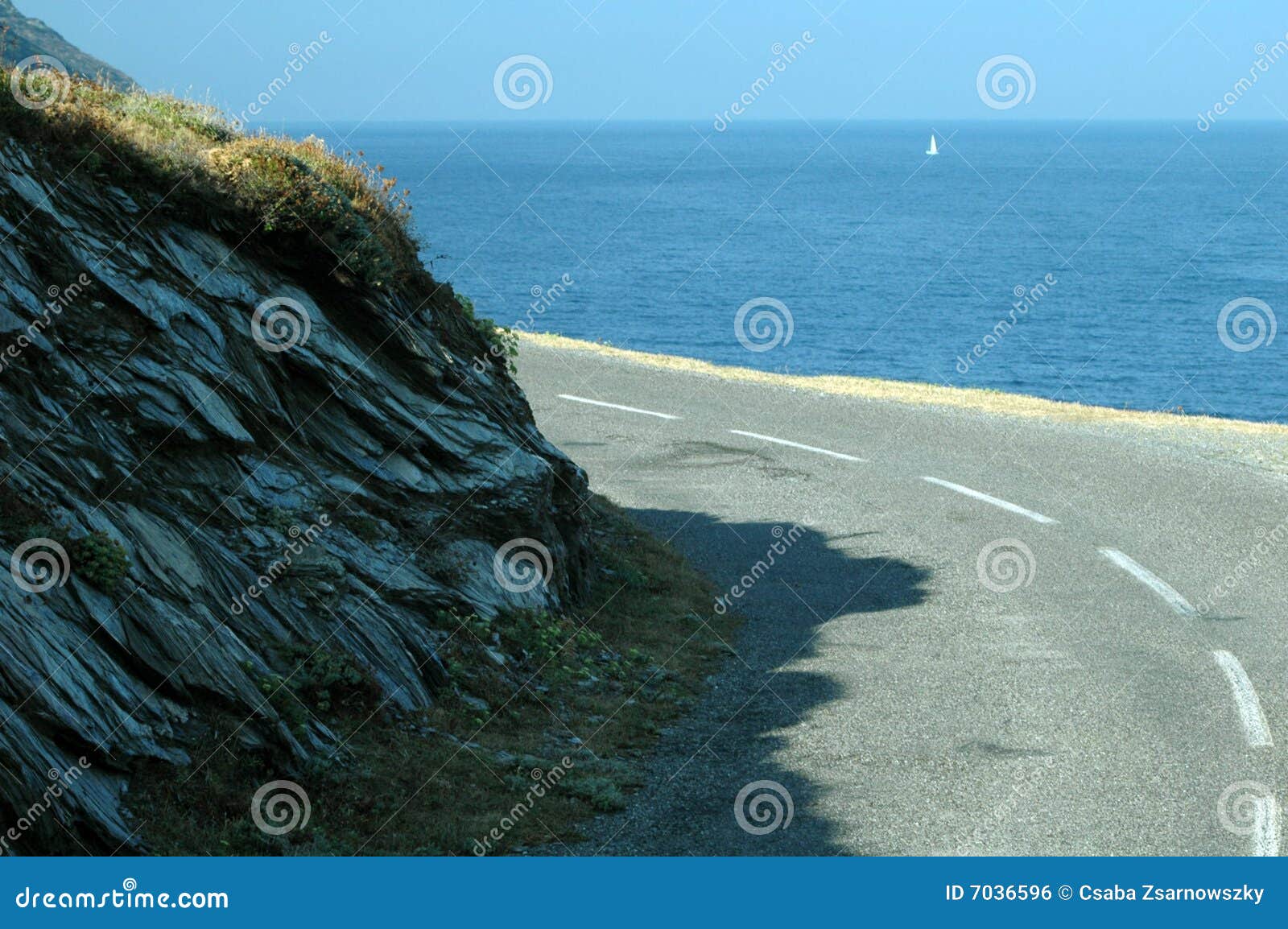Road with ocean view stock photo. Image of asphalt, countryside - 7036596