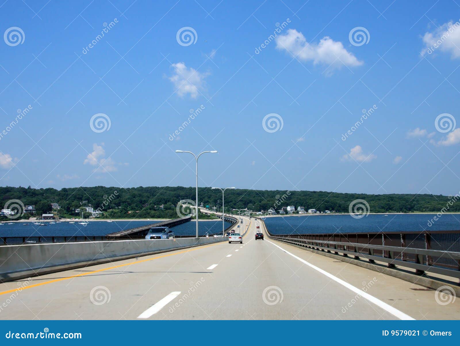 Road over a bridge stock image. Image of scene, architecture - 9579021