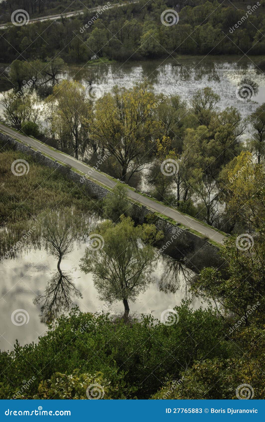 Road over Skadar lake stock image. Image of route, scenery - 27765883