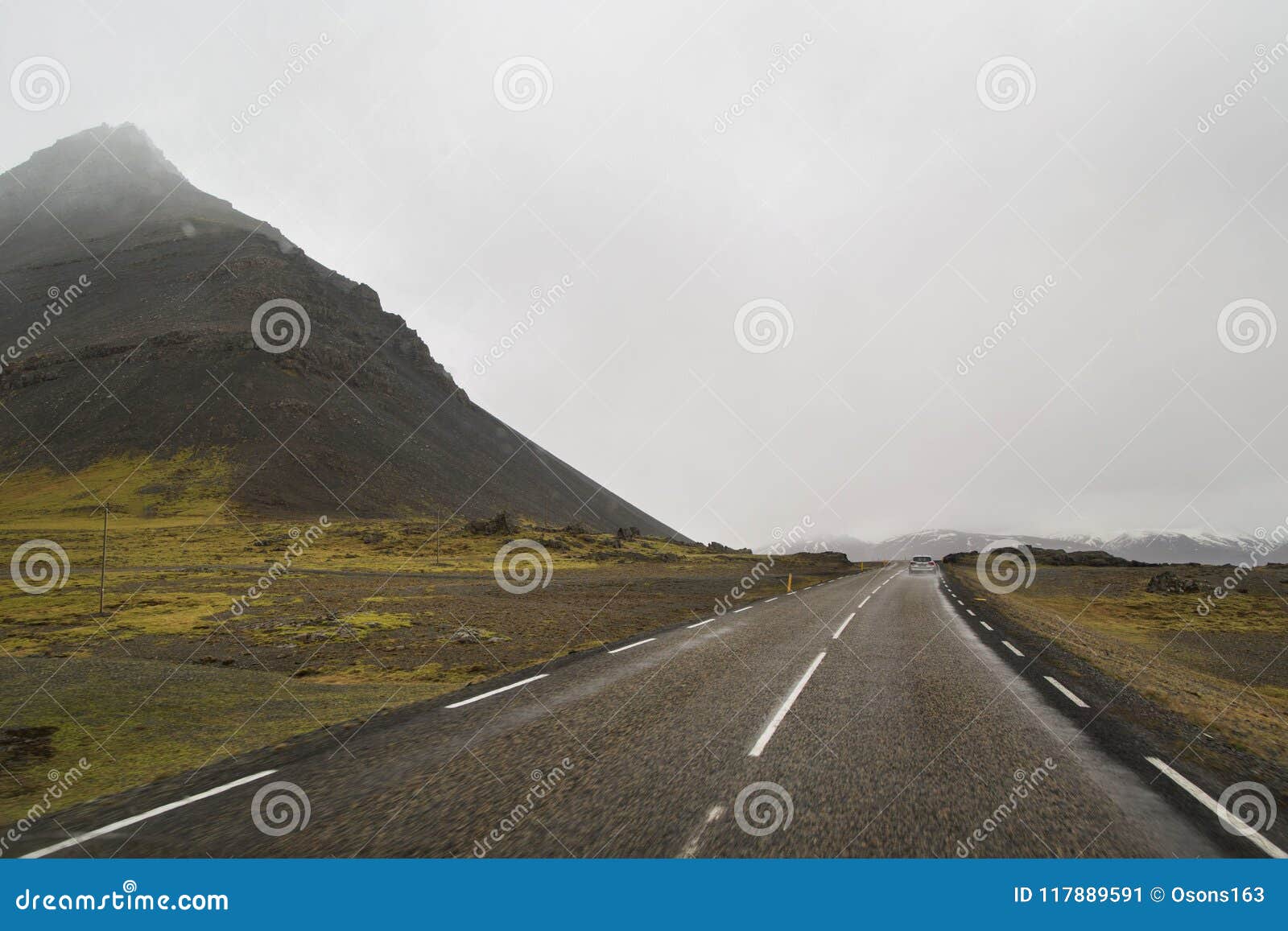 Road Overlooking the Mountains, Iceland Stock Image - Image of line ...