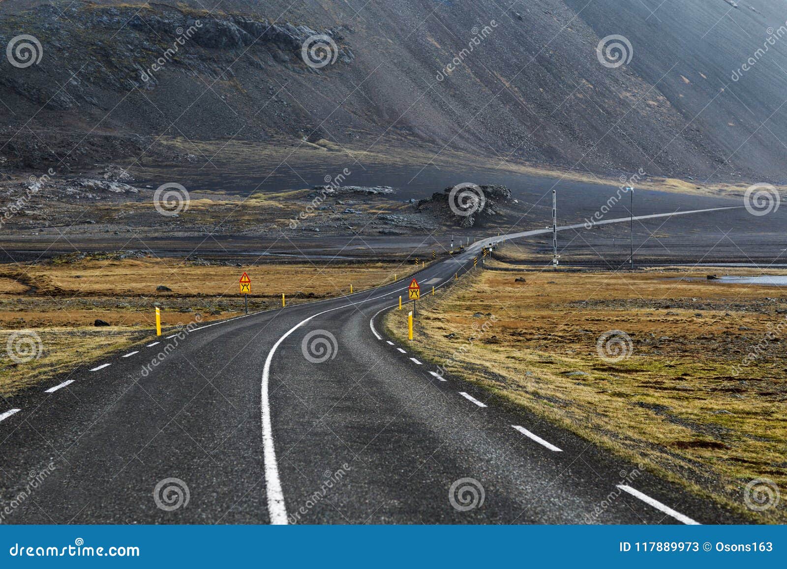 Road Overlooking the Mountains, Iceland Stock Image - Image of drive ...