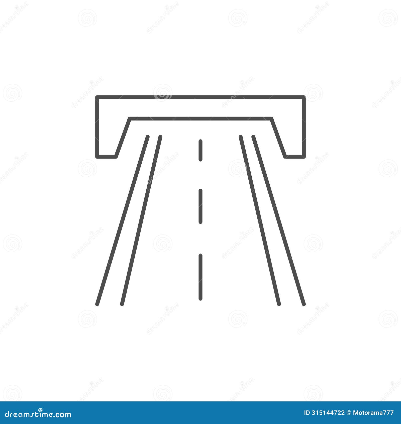 Road and Overpass Line Icon Stock Vector - Illustration of travel ...