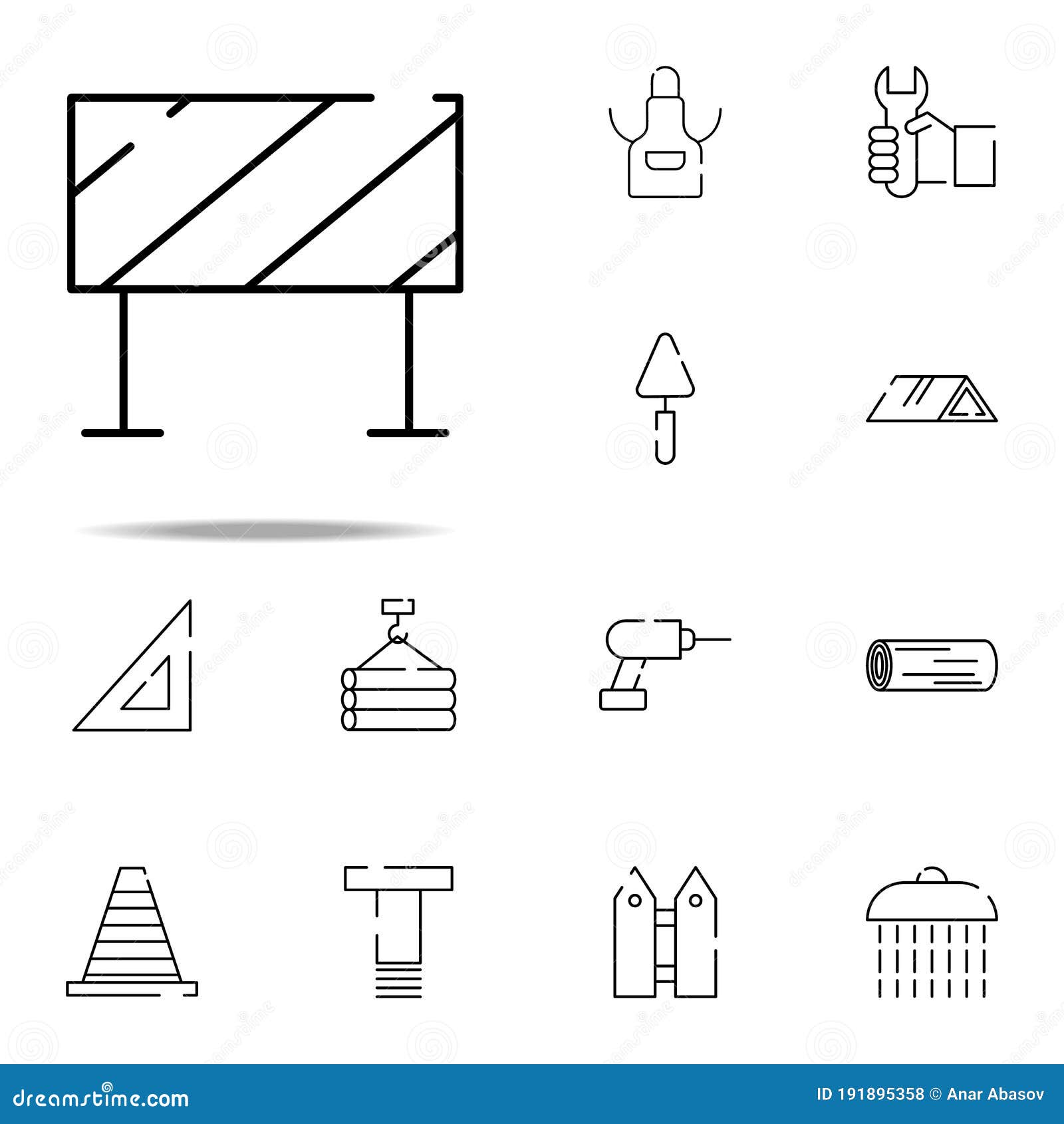 Road Panel Icon. Construction Icons Universal Set for Web and Mobile ...