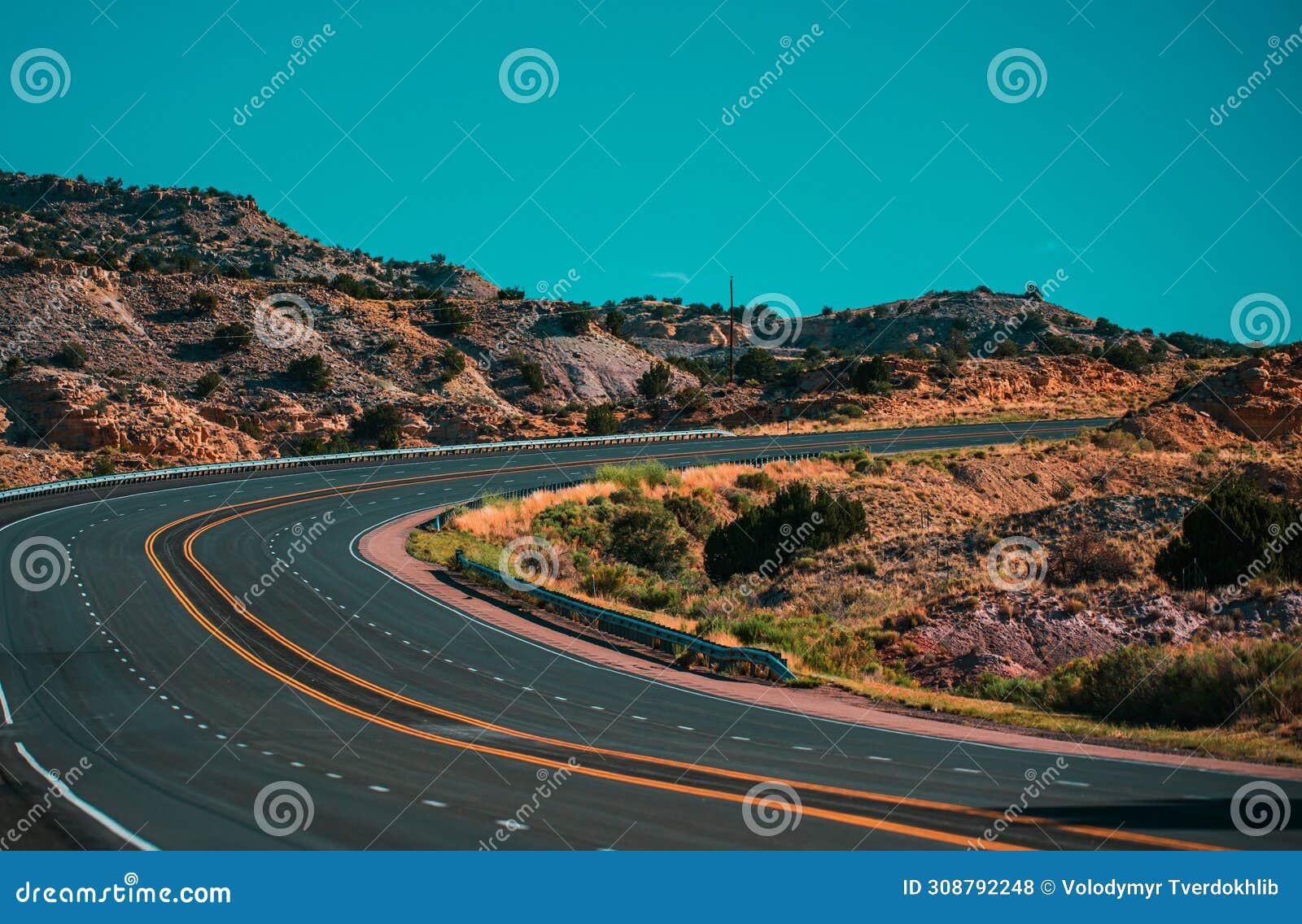 Road Panorama on Sunny Summer Day. Highway. Stock Photo - Image of ...