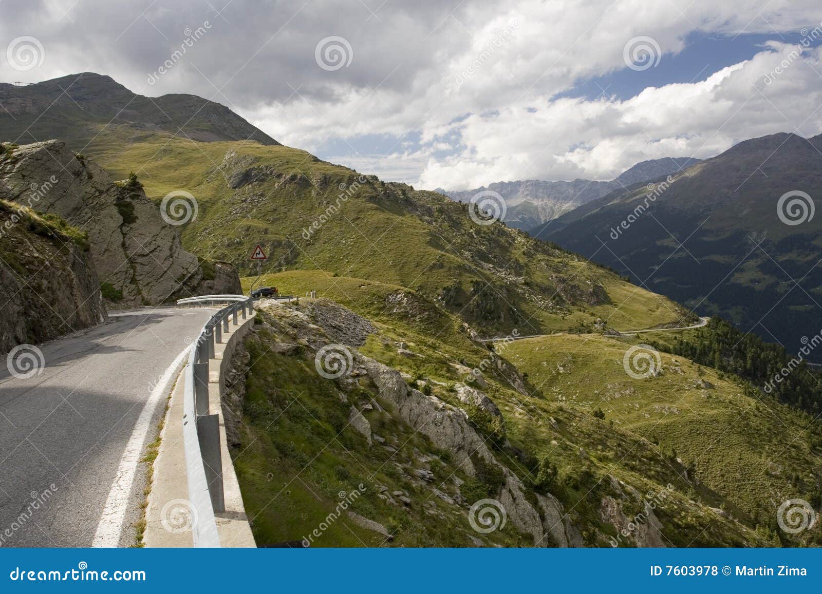 Passo Gavia, 2621m, Is A High Mountain Pass In The Italian Alps Stock ...
