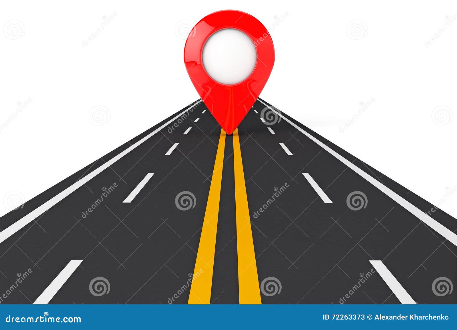 Road Path Red Pointer 3d Rendering Stock Illustrations – 38 Road Path ...