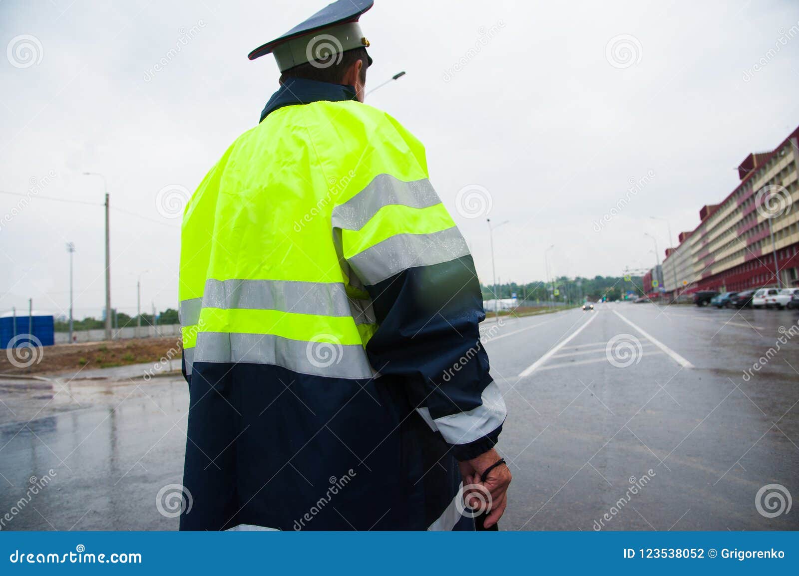 Traffic cop on the road editorial photography. Image of directing ...