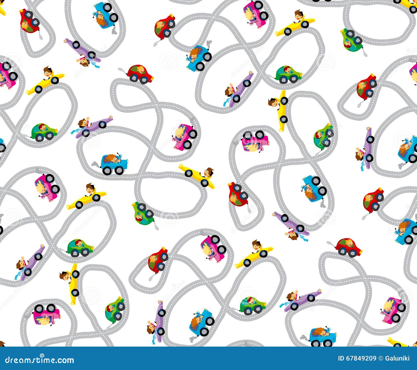 The Road Pattern Vector Illustration Stock Vector - Illustration of ...