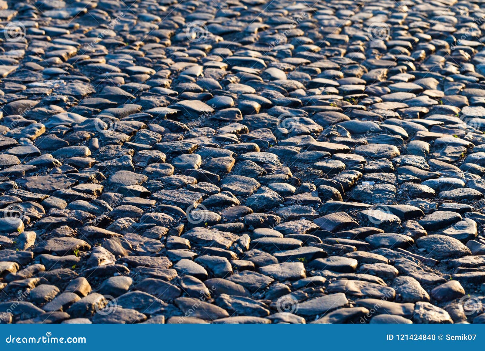 The Road Paved with Cobblestones Stock Photo - Image of road, boulders ...