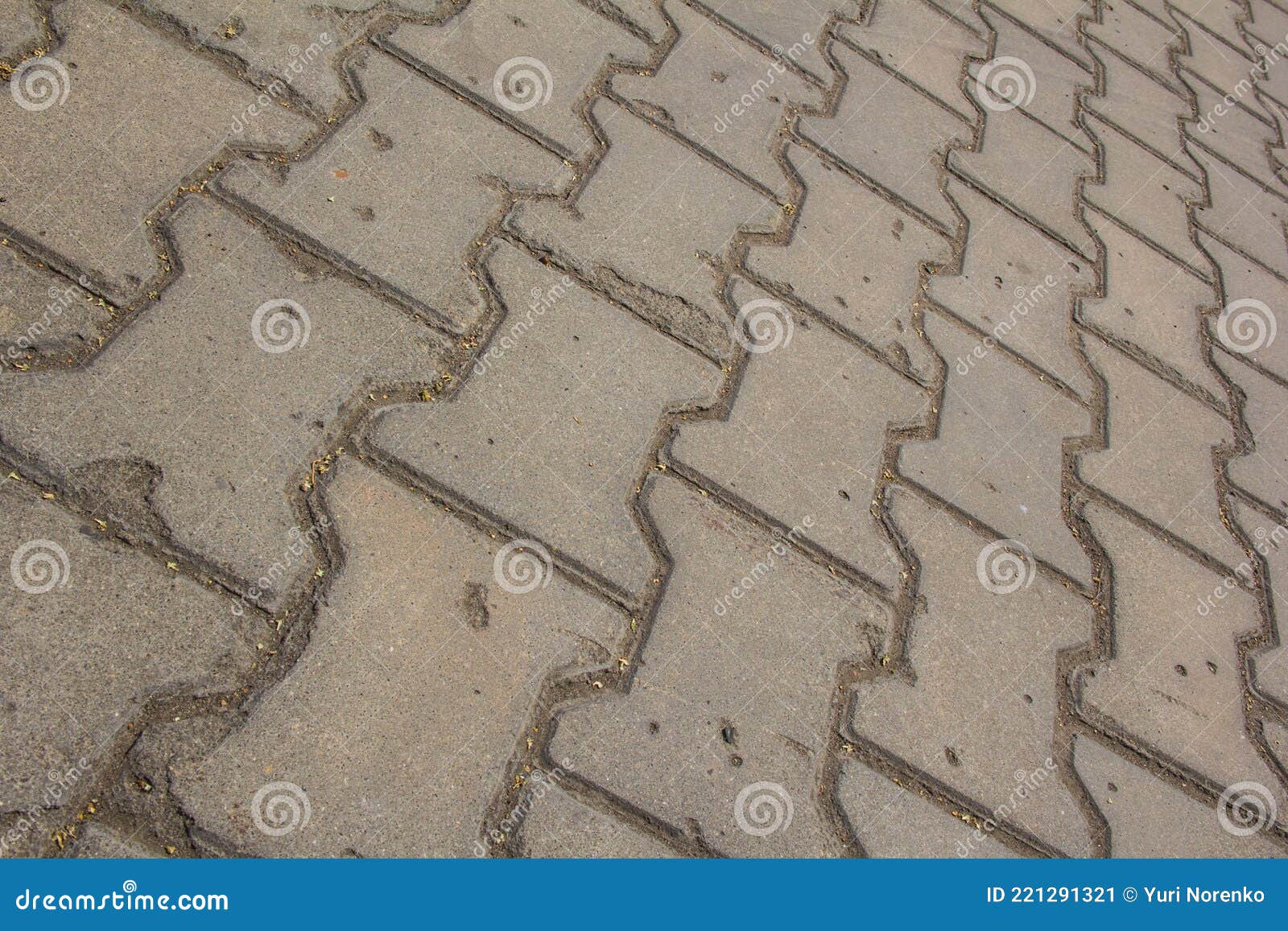 The Road is Paved with Cracked Paving Slabs Stock Image - Image of ...