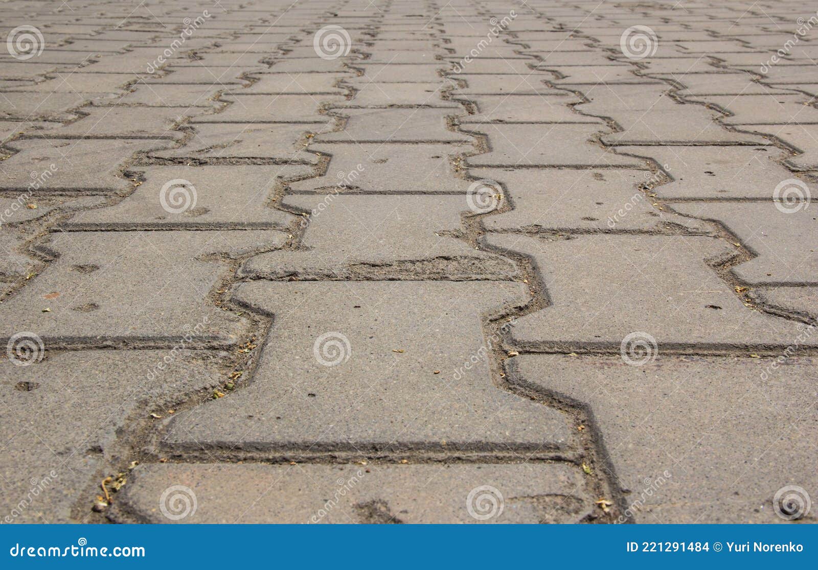 The Road is Paved with Cracked Paving Slabs Stock Photo - Image of ...