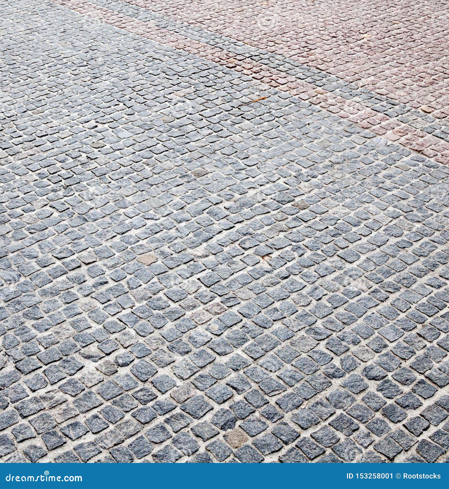Road Paved with Gray and Pink Setts Stock Image - Image of pave, pink ...