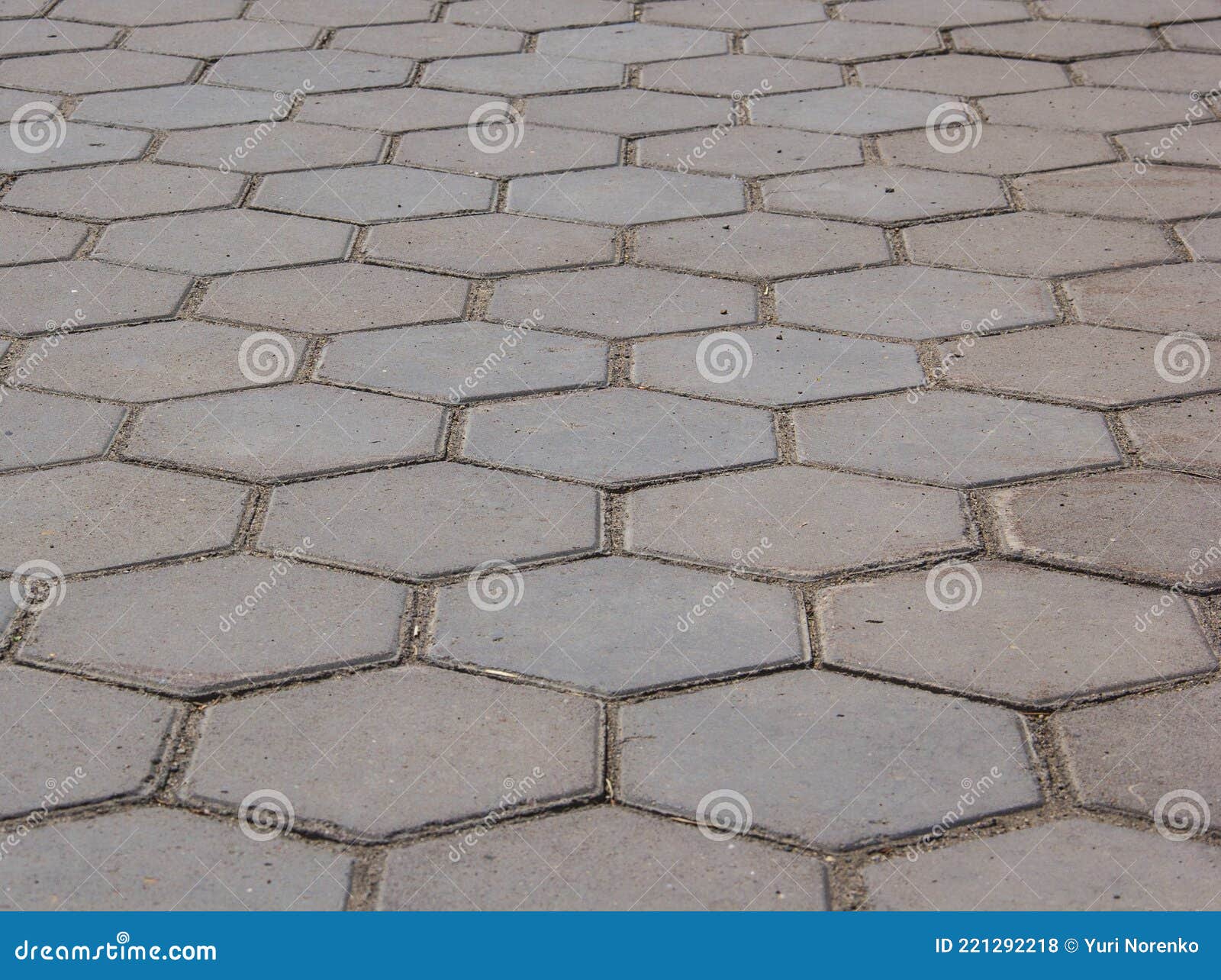 Old Hexagonal Paving Slabs. Seamless Texture. Stock Image ...