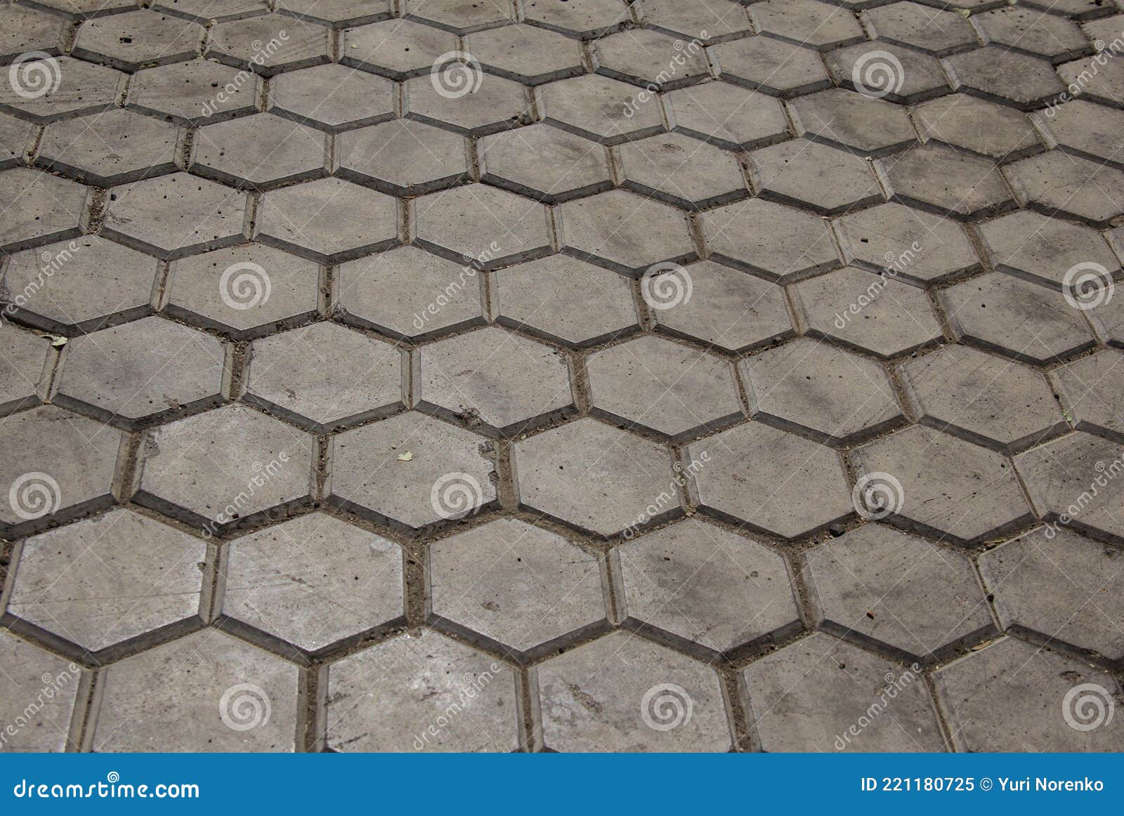 The Road is Paved with Hexagonal Paving Tiles Stock Image - Image of ...